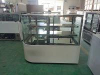 China LED Lighting Corner Bakery Display Fridge Marble Base Display Anti Fog for Bakery Shop for sale