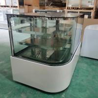 China LED Lighting Corner Bakery Display Fridge Marble Base Display Anti Fog for Bakery Shop for sale