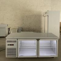 China Double Glass Doors Kitchen Fridge Workbench Undercounter Refrigerators Freezers Refrigerator for sale