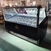 China 16 Pans Ice Cream Display Freezer Catering Equipment For Stores for sale
