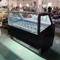 China 16 Pans Ice Cream Display Freezer Catering Equipment For Stores for sale
