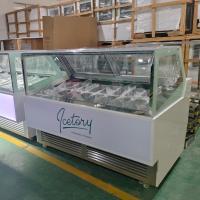 China Italian Gelato Helados Ice Cream Showcase Freezer 6 16 18 20 24 Pan for sale