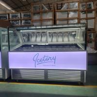China Commercial Ice Cream Display Freezer Upright Popsicle Freezer Display Case for sale