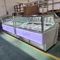 China Commercial Ice Cream Display Freezer Upright Popsicle Freezer Display Case for sale