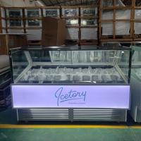 China Italian Large Gelato Ice Cream Display Freezer Single Temperature Air Cooled for sale