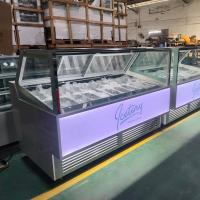 China Italian Large Gelato Ice Cream Display Freezer Single Temperature Air Cooled for sale
