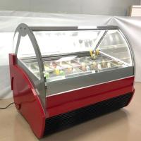 China Curved Glass Canopy Popsicle Display Freezer With LED Light for sale