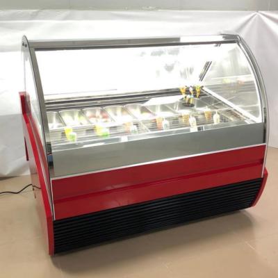 China Commercial Haagen Dazs Gelato Ice Cream Freezer 14 Pans Popsicle Display Case for sale