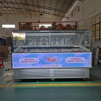 China Air Cooling Ice Cream Display Freezer Gelato Showcase With 20 Pans for sale