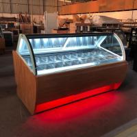 China Electronic Italian Ice Cream Display Refrigerator Gelato Showcase Freezer for sale