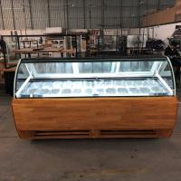 China Electronic Italian Ice Cream Display Refrigerator Gelato Showcase Freezer for sale