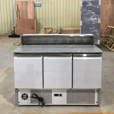 China Durable Sandwich Prep Table Refrigerator Sandwich Prep Station for Pizzeria Salad Preparation for sale