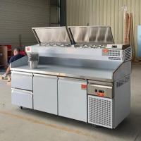 China Kitchen Under Counter Pizza Prep Table Refrigerator SS304 for Salad Sandwich for sale