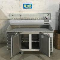 China Professional Stainless Steel Pizza Cone Prep Table/pizza Display Refrigerator/refrigerated Pizza Counter for sale