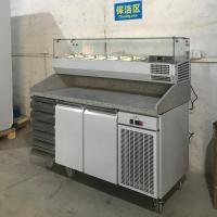 China Professional Stainless Steel Pizza Cone Prep Table/pizza Display Refrigerator/refrigerated Pizza Counter for sale