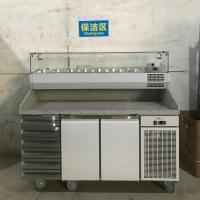 China Professional Stainless Steel Pizza Cone Prep Table/pizza Display Refrigerator/refrigerated Pizza Counter for sale