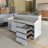 China Commercial Counter Top Pizza Prep Table Cooler for Sandwich Salad Display for sale
