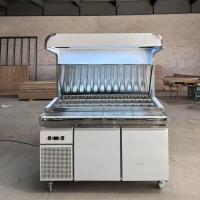 China Stainless Steel 201 Pizza Prep Table Cooler 2 Doors Commercial With LED for sale