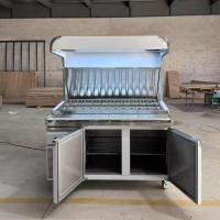 China Stainless Steel 201 Pizza Prep Table Cooler 2 Doors Commercial With LED for sale