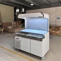 China Stainless Steel 201 Pizza Prep Table Cooler 2 Doors Commercial With LED for sale