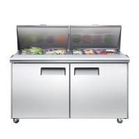 China Restaurant Refrigerated Sandwich Prep Table Counter Top For Pizza Salad for sale