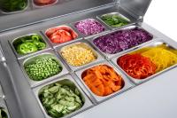 China Restaurant Refrigerated Sandwich Prep Table Counter Top For Pizza Salad for sale
