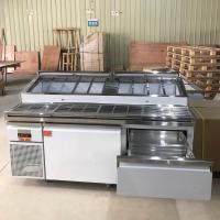 China Double Door Refrigerated Pizza Working Table for Kitchen Equipment for sale