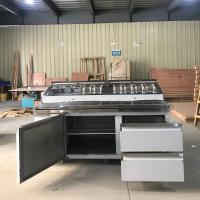 China Double Door Refrigerated Pizza Working Table for Kitchen Equipment for sale
