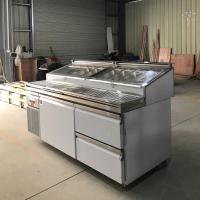 China Double Door Refrigerated Pizza Working Table for Kitchen Equipment for sale