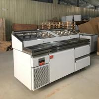 China Double Door Refrigerated Pizza Working Table for Kitchen Equipment for sale