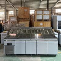 China Stainless Steel Undercounter Countertop Pizza Fridge Commercial 4 Doors for sale