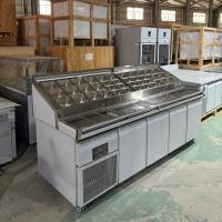 China Stainless Steel Undercounter Countertop Pizza Fridge Commercial 4 Doors for sale