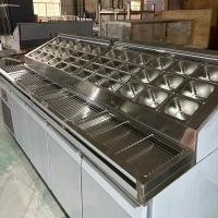China Stainless Steel Undercounter Countertop Pizza Fridge Commercial 4 Doors for sale