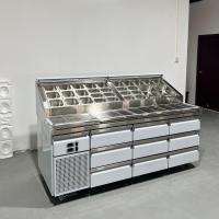 China Kitchen SS Under Counter Pizza Prep Table Refrigerator for Salad Bar Sandwich for sale