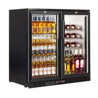 China Glass Hinge Door Commercial Refrigeration Equipment Bottle Beer Display Back Bar Cooler for sale
