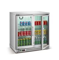 China Glass Hinge Door Commercial Refrigeration Equipment Bottle Beer Display Back Bar Cooler for sale