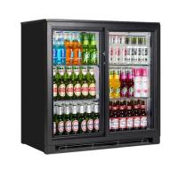 China Glass Hinge Door Commercial Refrigeration Equipment Bottle Beer Display Back Bar Cooler for sale