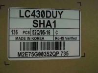 China BOE 43 Inch LC430DUY-SHA1 Full HD 1920x1080 LCD Open Cell Panel for TV Replacement for sale