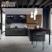 China Full Joinery Solid Wood Design Shaker Kitchen Cabinets in Walnut Wood Color for Durability for sale