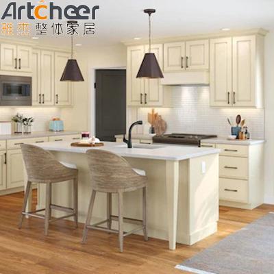 China Skinny Shaker Cabinets in Oak Color Made of Solid Birch Wood for Customized Kitchen Design for sale