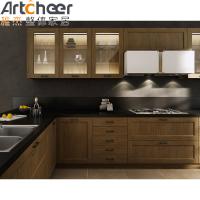 China Customized Color LED Cabinet Italian Style Home Kitchen Cabinet with Classical Design for sale