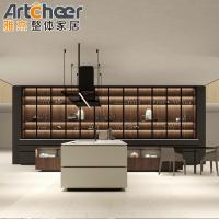 China Mail Packing N Kitchen Cabinet with Wood Unit Wall Cabinet and Island in White Color for sale