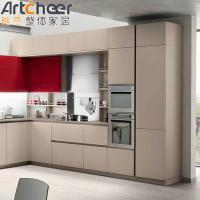 China Customized Color Kitchen Cabinets Solid Wood Assemble Laminated Vantage Design at Fair for sale