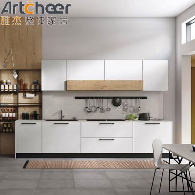 China Modern Kitchen Cabinets with Wall Cabinet Shelf Storage and E0 Grade Wood Melamine Design for sale