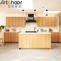 China Modular Vietnam PET Surface Finish Customized Kitchen Cabinet MDF Material for European Simplicity for sale