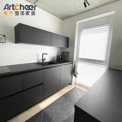 China Modern Kitchen Furniture Design Allure Cabinets With Door Handles And Dish Drying Rack for sale