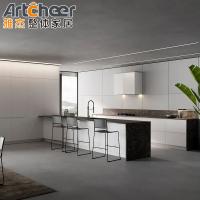China Kitchen Furniture Cabinet Set With Island Table And Hinge Accessories In Modern Design for sale