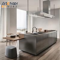 China Durable European Luxury Design Modern Style Cabinet Kitchen with RICE BOX Accessories for sale