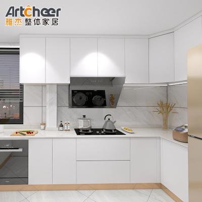 China Base Cabinets Pvc High Gloss Modern Corner Kitchen Cabinet With Competitive for sale
