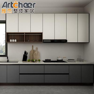 China Durable and Customized Color Kitchen with Quartz Stone Countertop 2023 Product Idea for sale